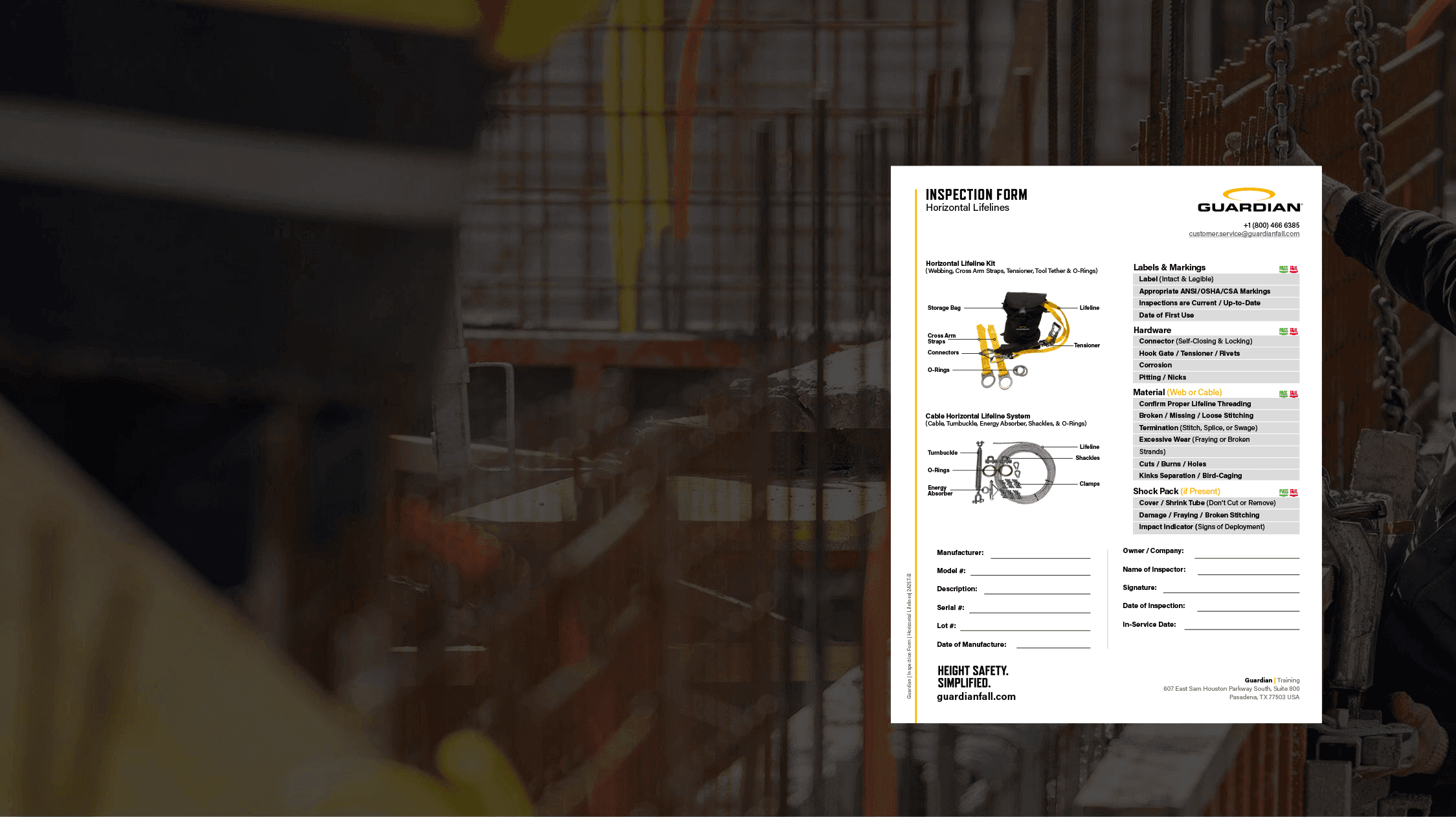 Guardian Inspection Form - Horizontal Lifelines (English) (United ...